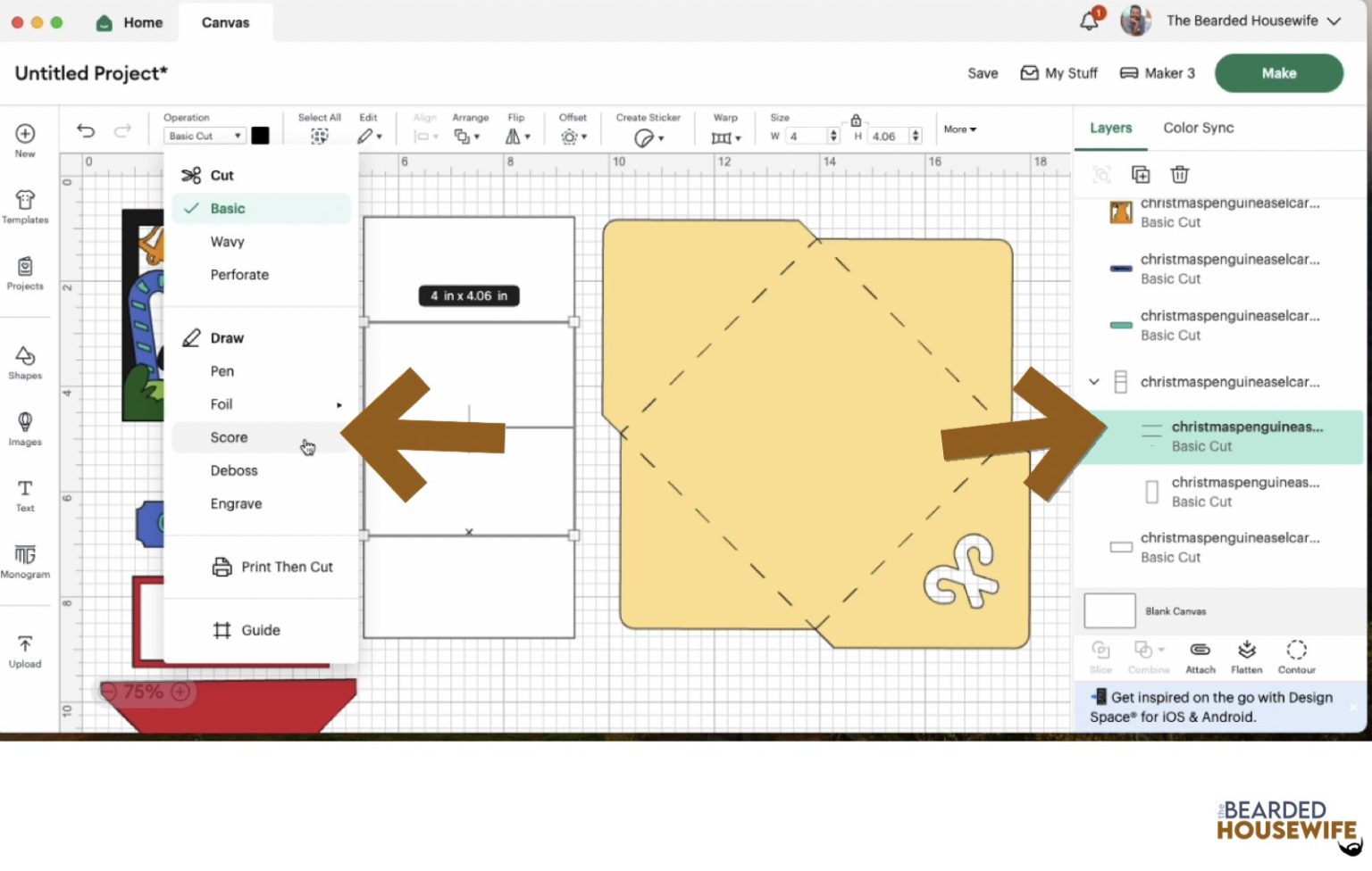 How to Make Cute Christmas Penguin Easel Cards - The Bearded Housewife