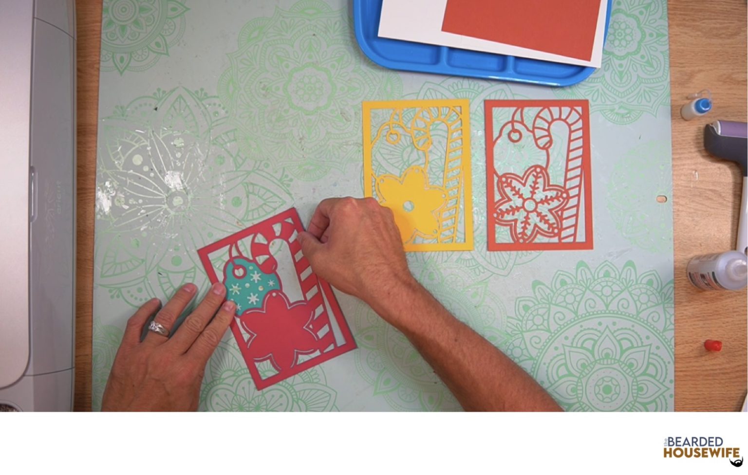 How to Make Cute Christmas Goodies Layered Cards - The Bearded Housewife