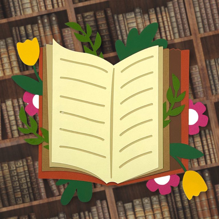 844. Open Book Layered Paper Craft - The Bearded Housewife