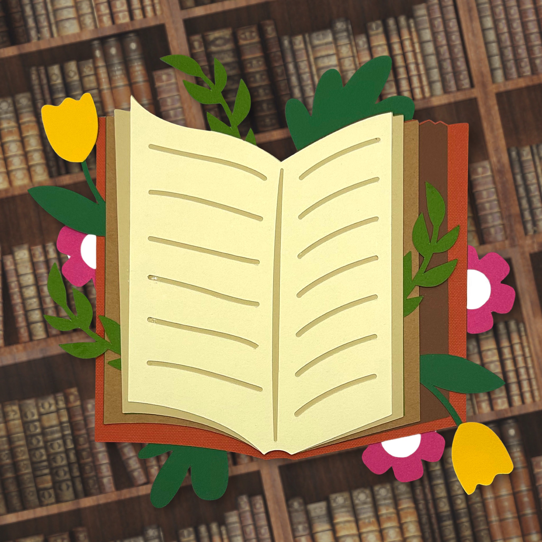 844. Open Book Layered Paper Craft - The Bearded Housewife