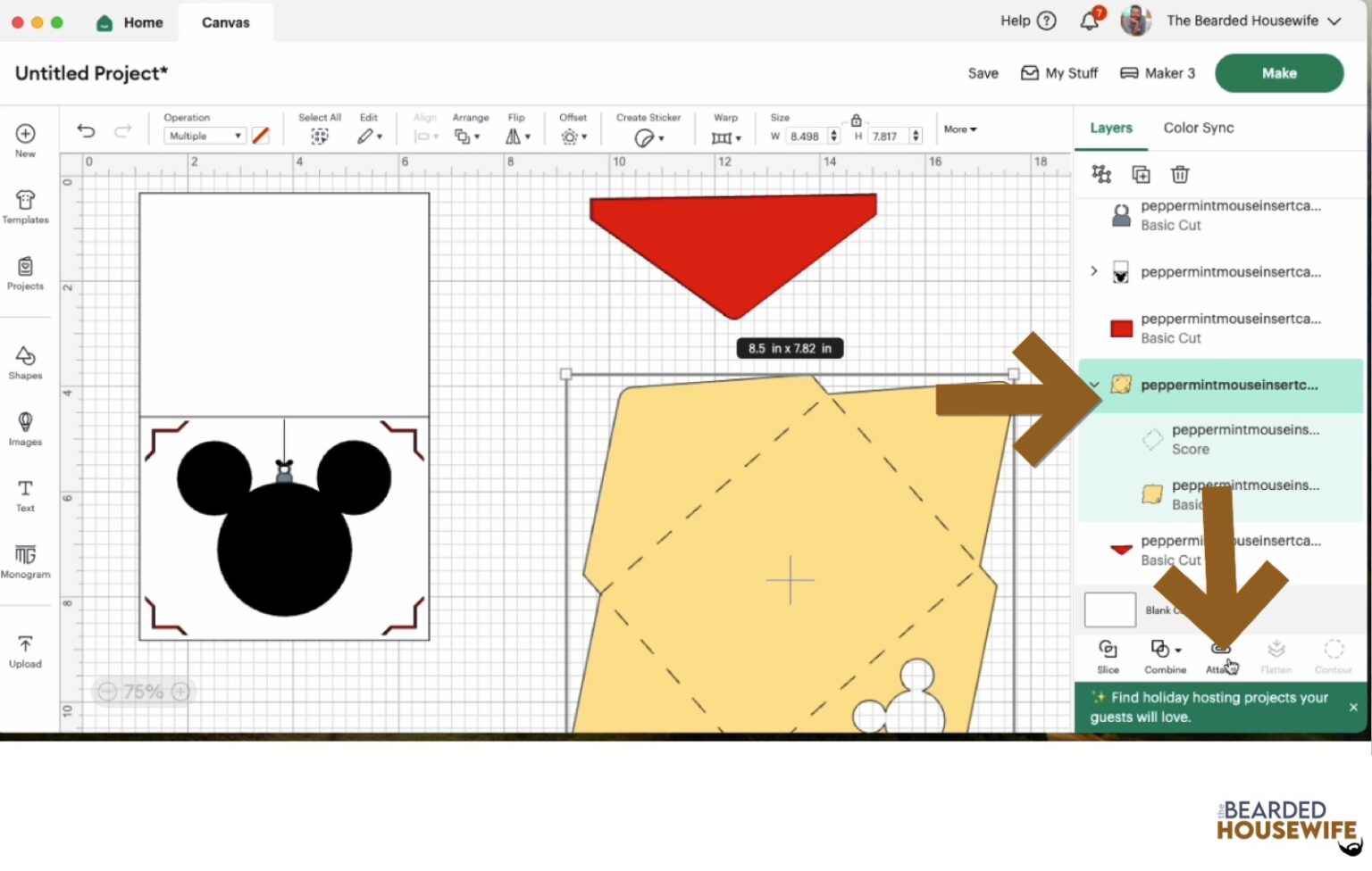 How to Make Fun Peppermint Mouse Insert Cards - The Bearded Housewife