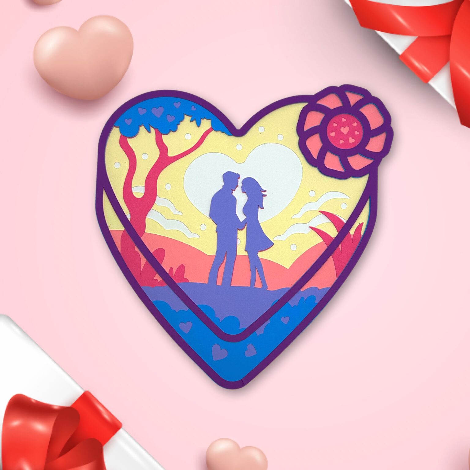 How to Make Sweet Forever Mine Layered Paper Crafts - The Bearded Housewife