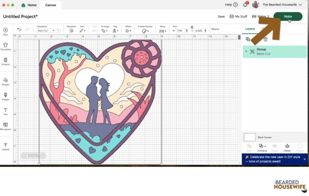 How to Make Sweet Forever Mine Layered Paper Crafts - The Bearded Housewife