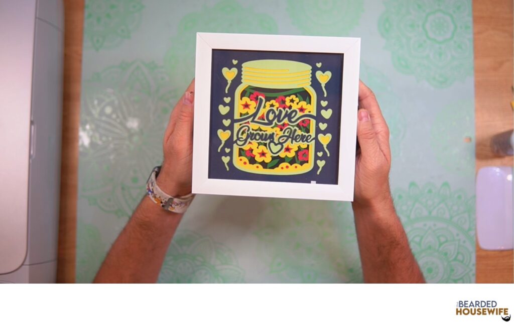 How to Make Cute Love Grows Here Shadow Boxes - The Bearded Housewife