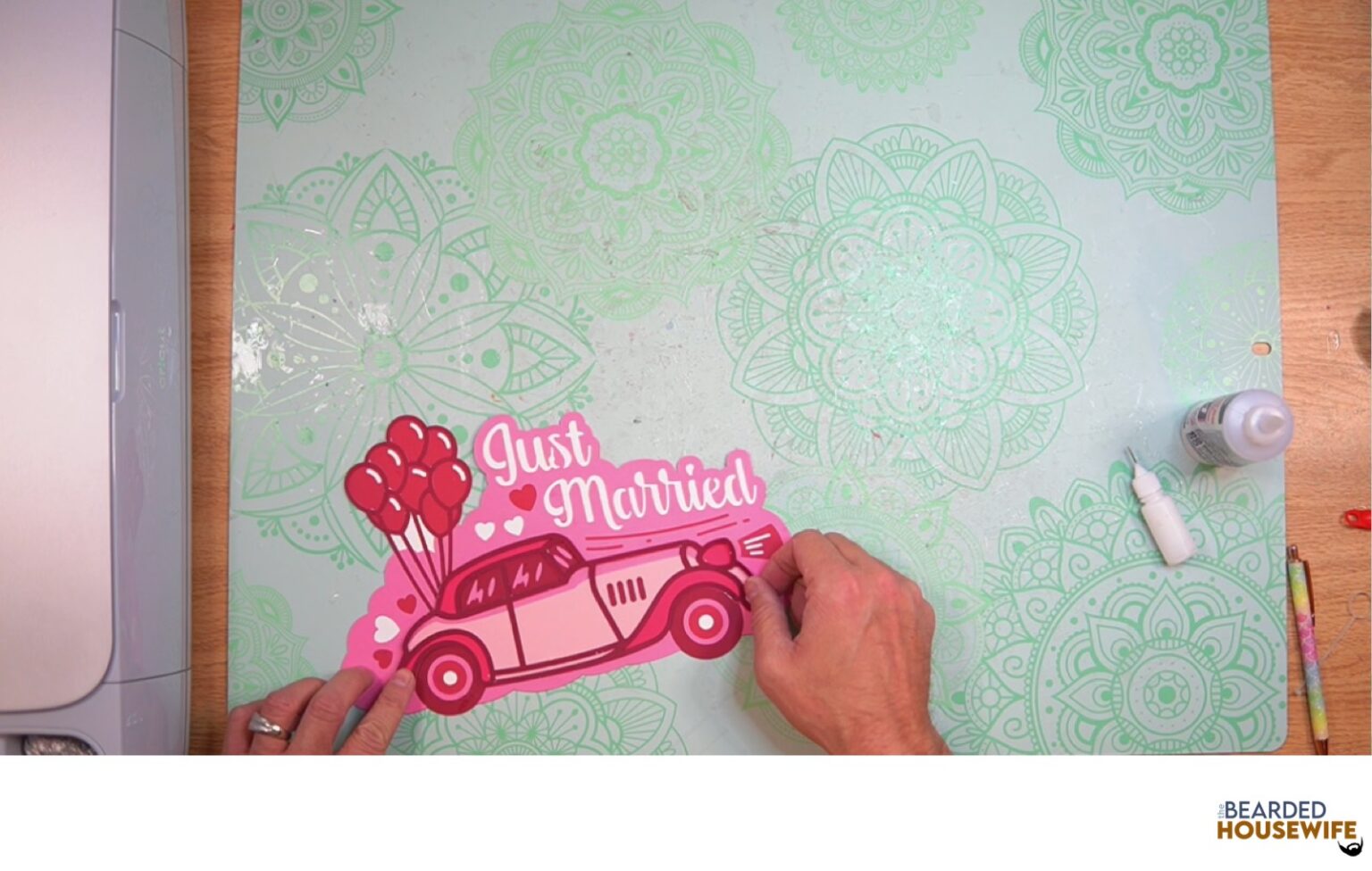 How to Make Cute Just Married Layered Paper Crafts - The Bearded Housewife