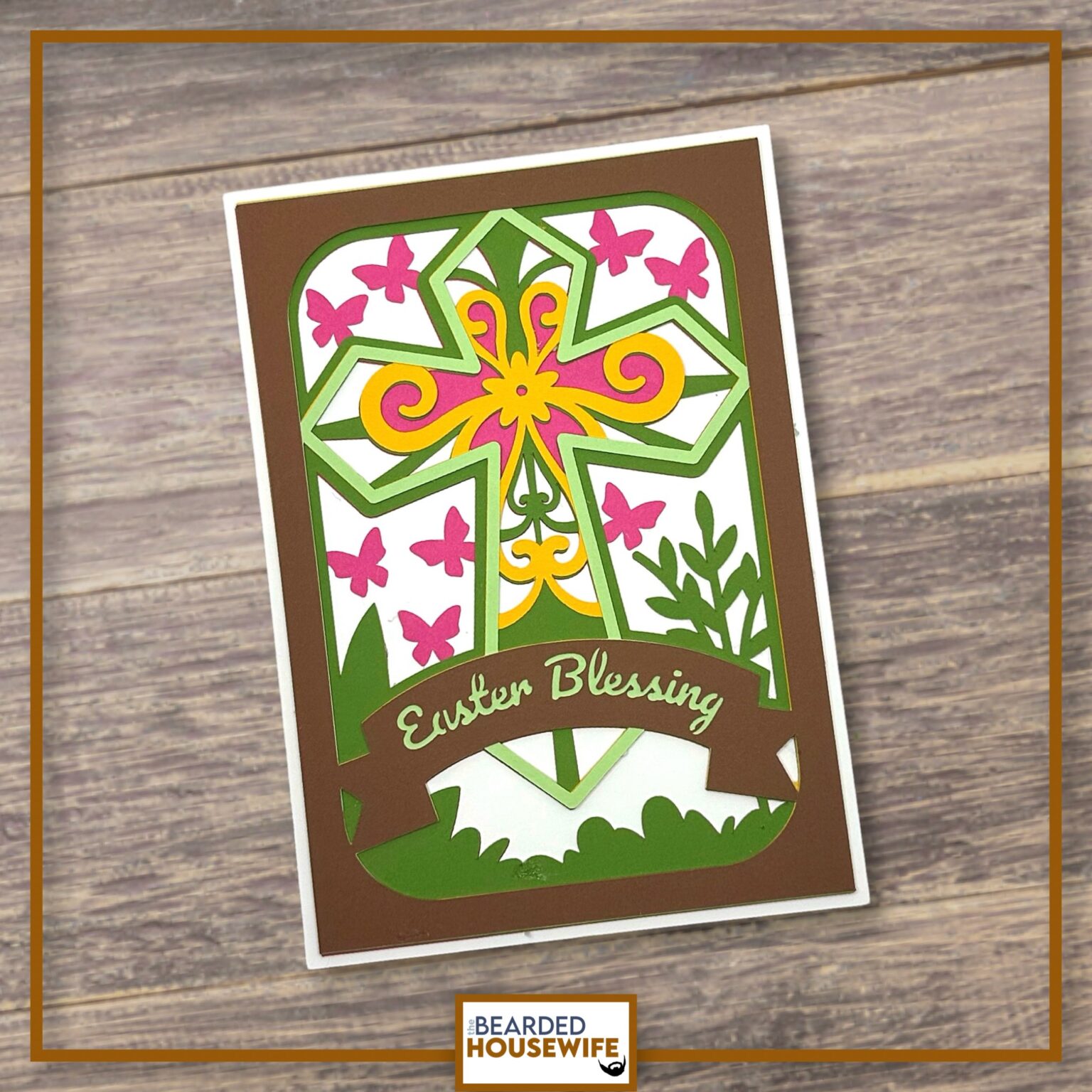 How to Make Pretty Easter Blessings Layered Cards - The Bearded Housewife