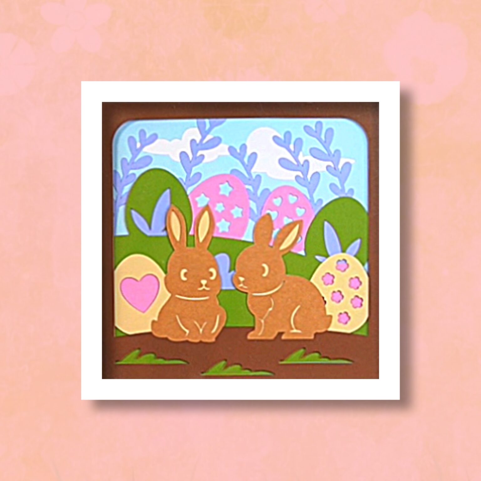 How to Make Sweet Cute Bunnies Shadow Boxes - The Bearded Housewife