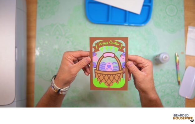 How to Make Cute Happy Easter Layered Cards - The Bearded Housewife