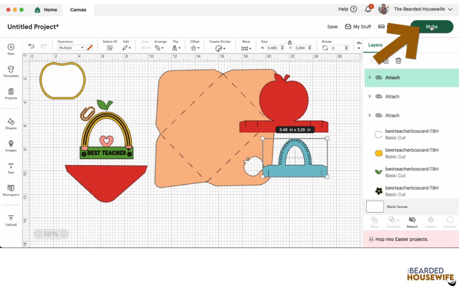 How to Make Fun Best Teacher Box Cards - The Bearded Housewife