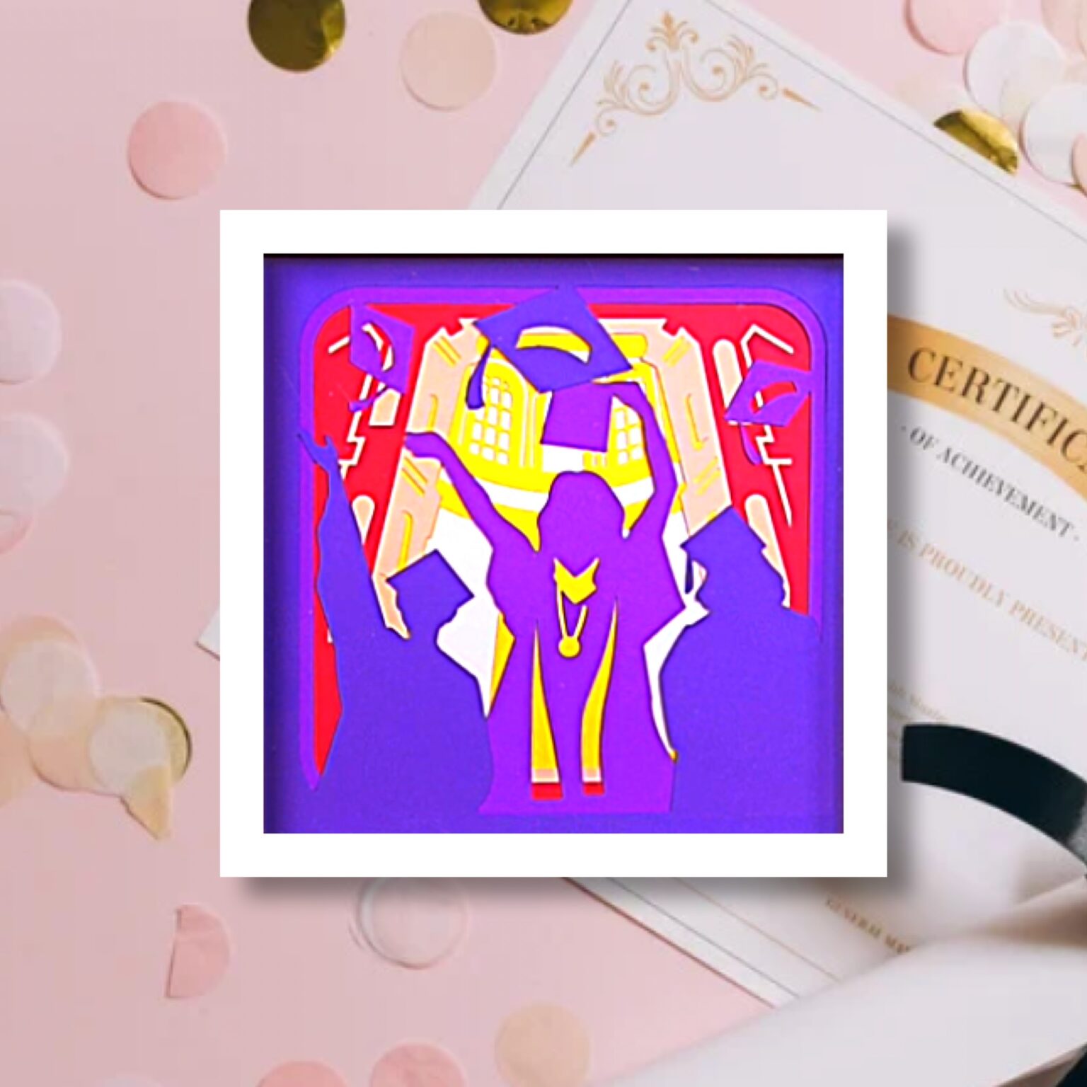 How to Make Fun Graduation Shadow Boxes - The Bearded Housewife