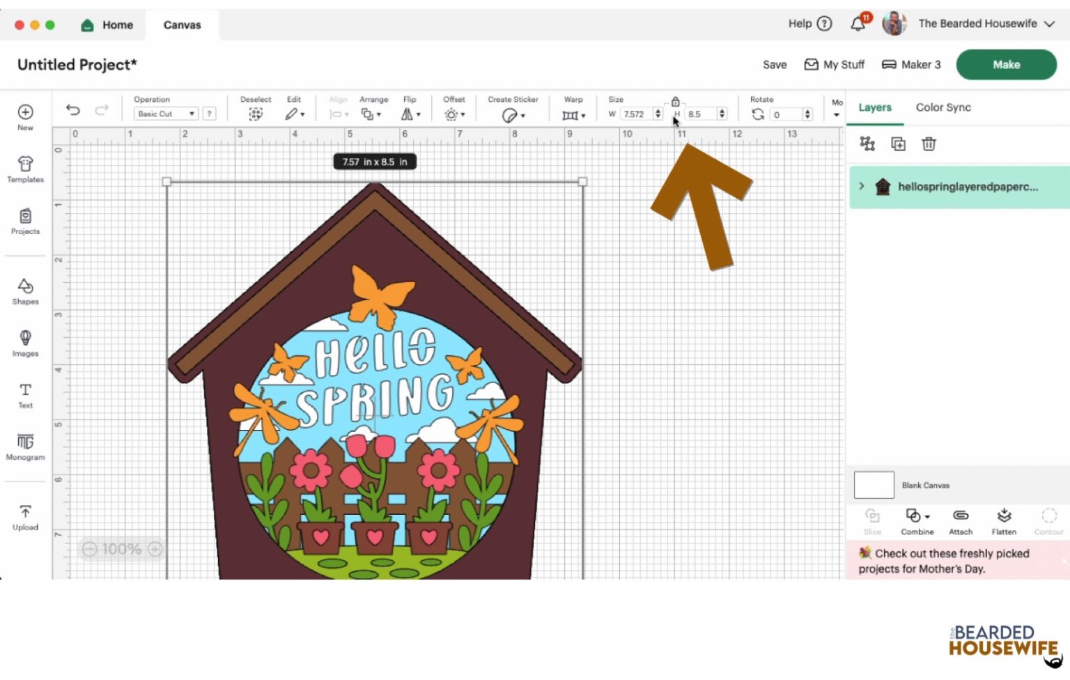 How to Make Cute Hello Spring Layered Paper Crafts - The Bearded Housewife