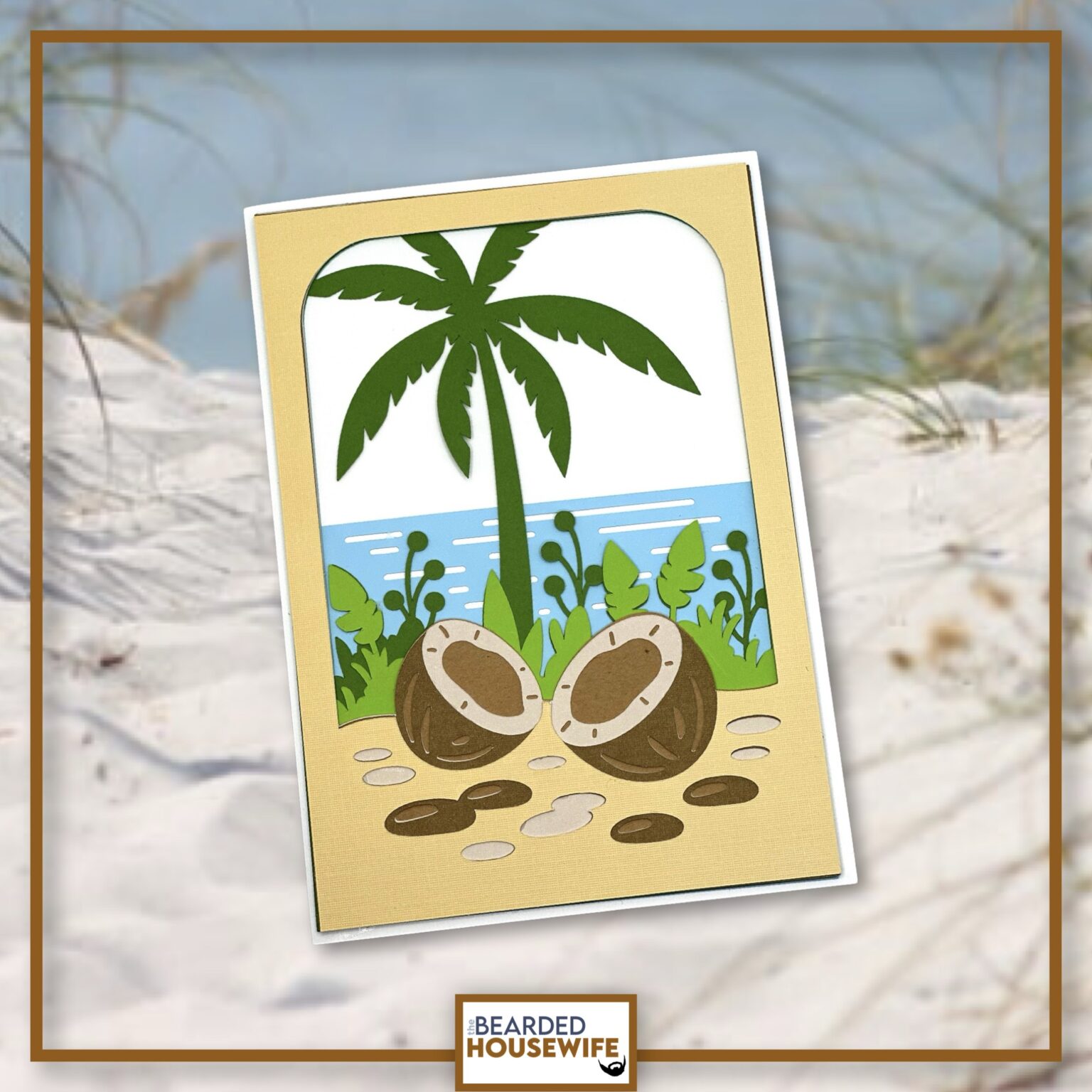 How to Make Fun Coconuts Layered Cards - The Bearded Housewife