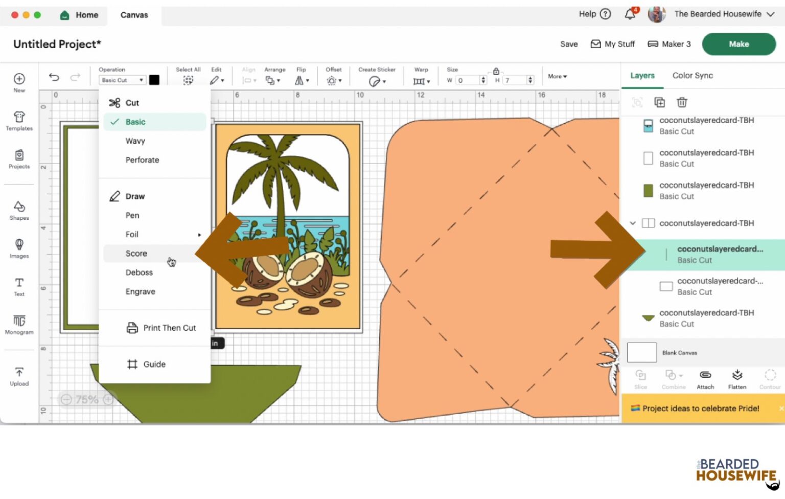 How to Make Fun Coconuts Layered Cards - The Bearded Housewife