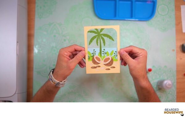 How to Make Fun Coconuts Layered Cards - The Bearded Housewife