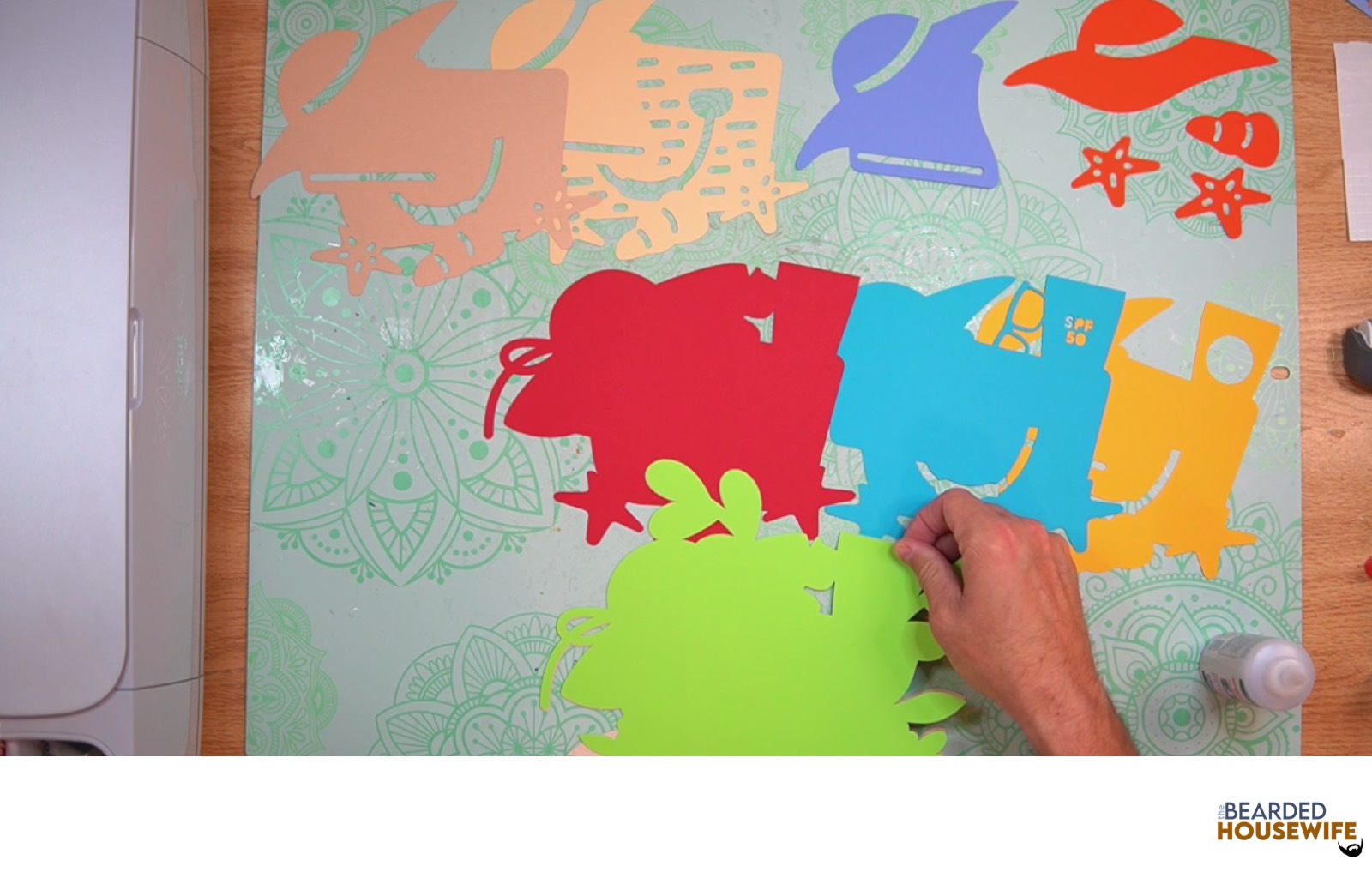 Beach Bag Layered Paper Craft - The Bearded Housewife