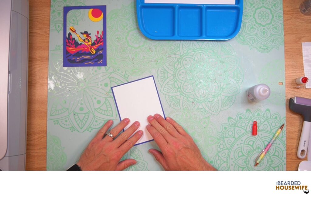 How to Make Cute Canoeing Layered Cards - The Bearded Housewife