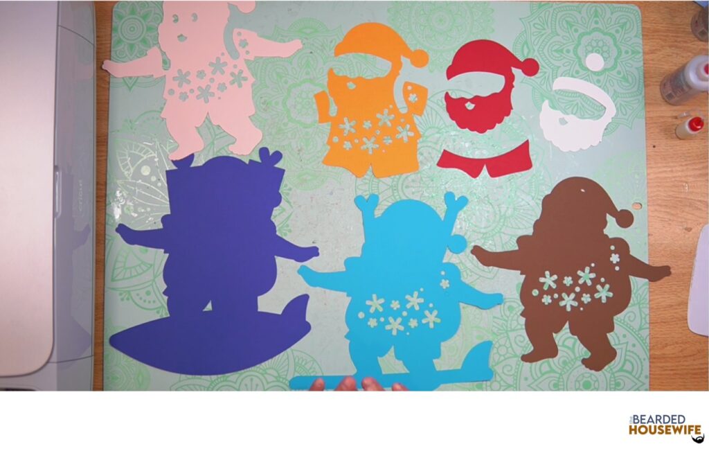 How to Make Cute Santa Layered Paper Crafts - The Bearded Housewife