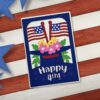 How to Make Fun Happy Fourth Layered Cards - The Bearded Housewife