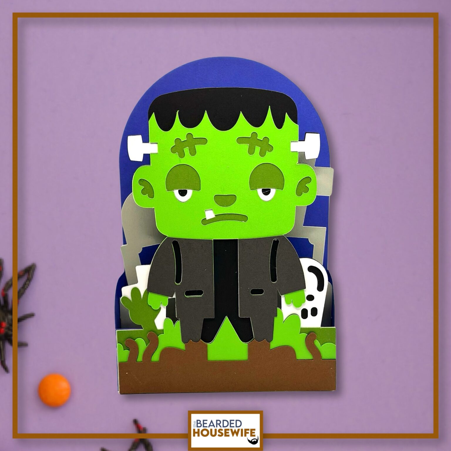 How to Make Fun Frankenstein Box Cards - The Bearded Housewife