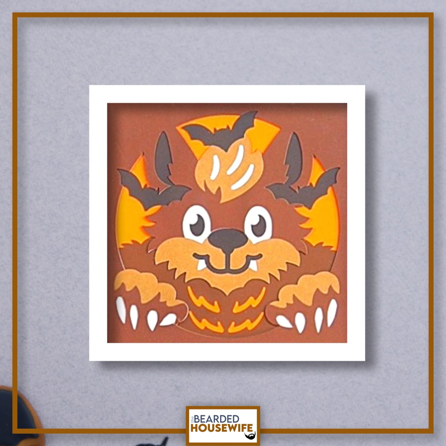 How to Make Cute Wolfie Shadow Boxes - The Bearded Housewife