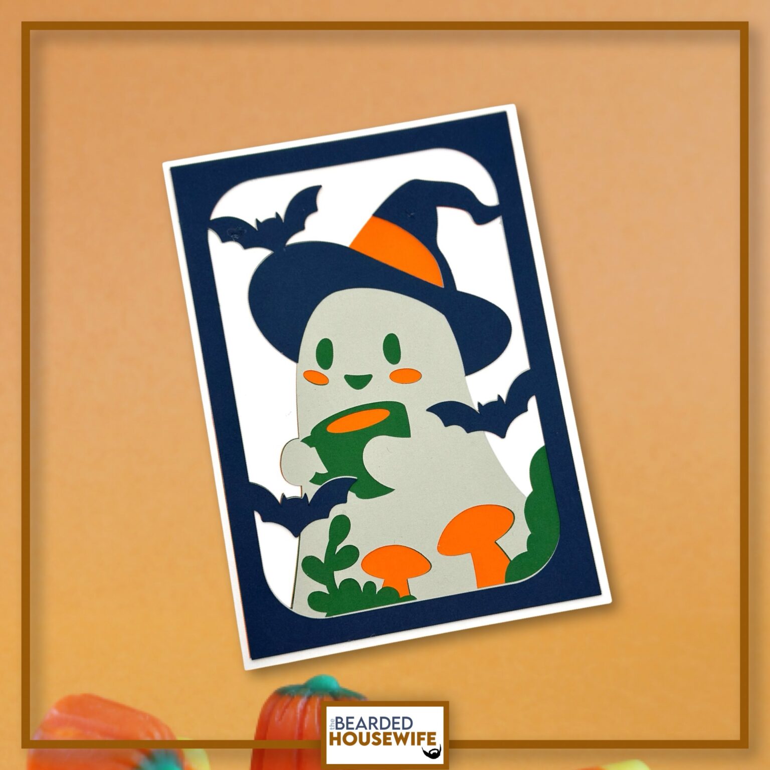 How to Make Cute Witching Ghost Layered Cards - The Bearded Housewife