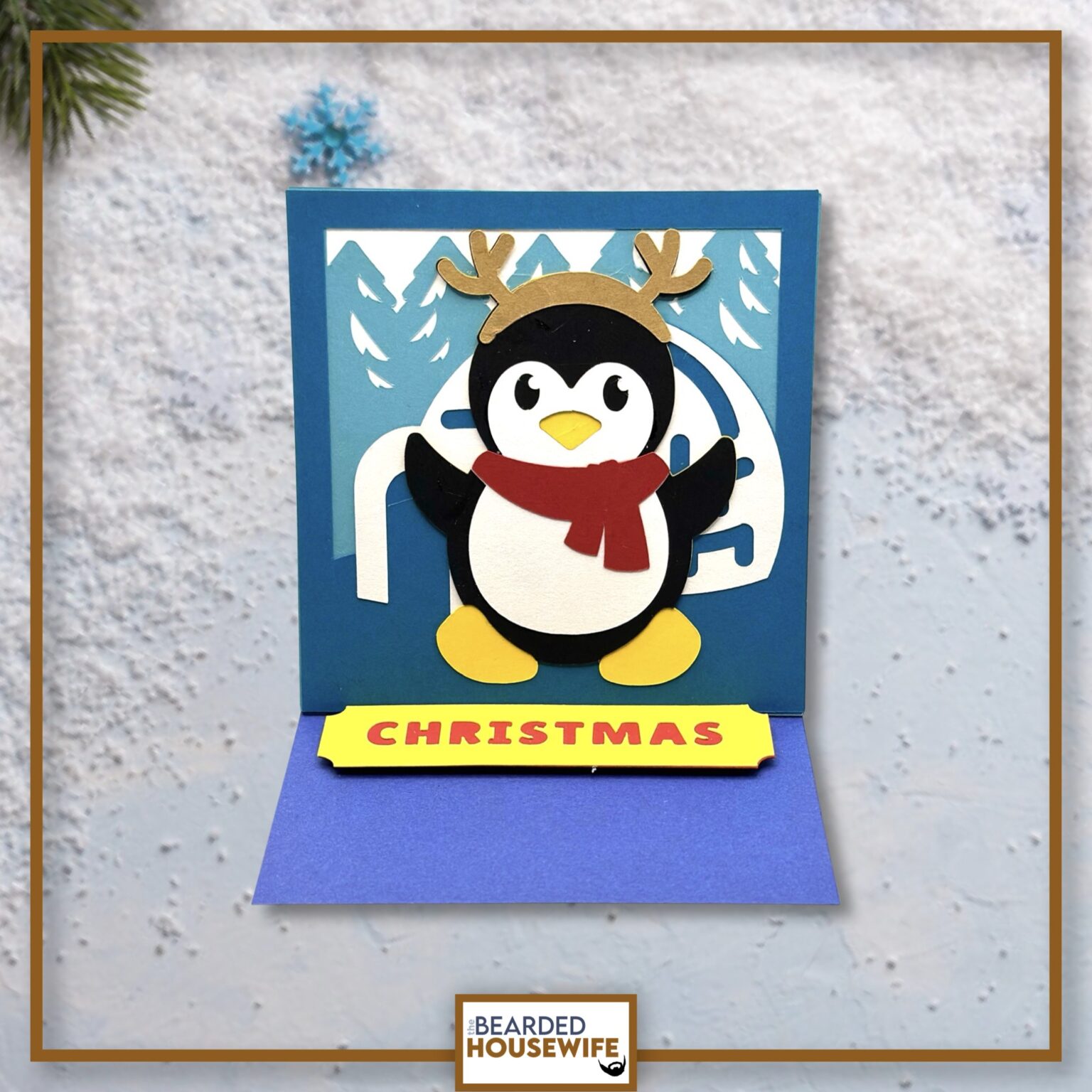 How to Make Fun Christmas Easel Cards - The Bearded Housewife