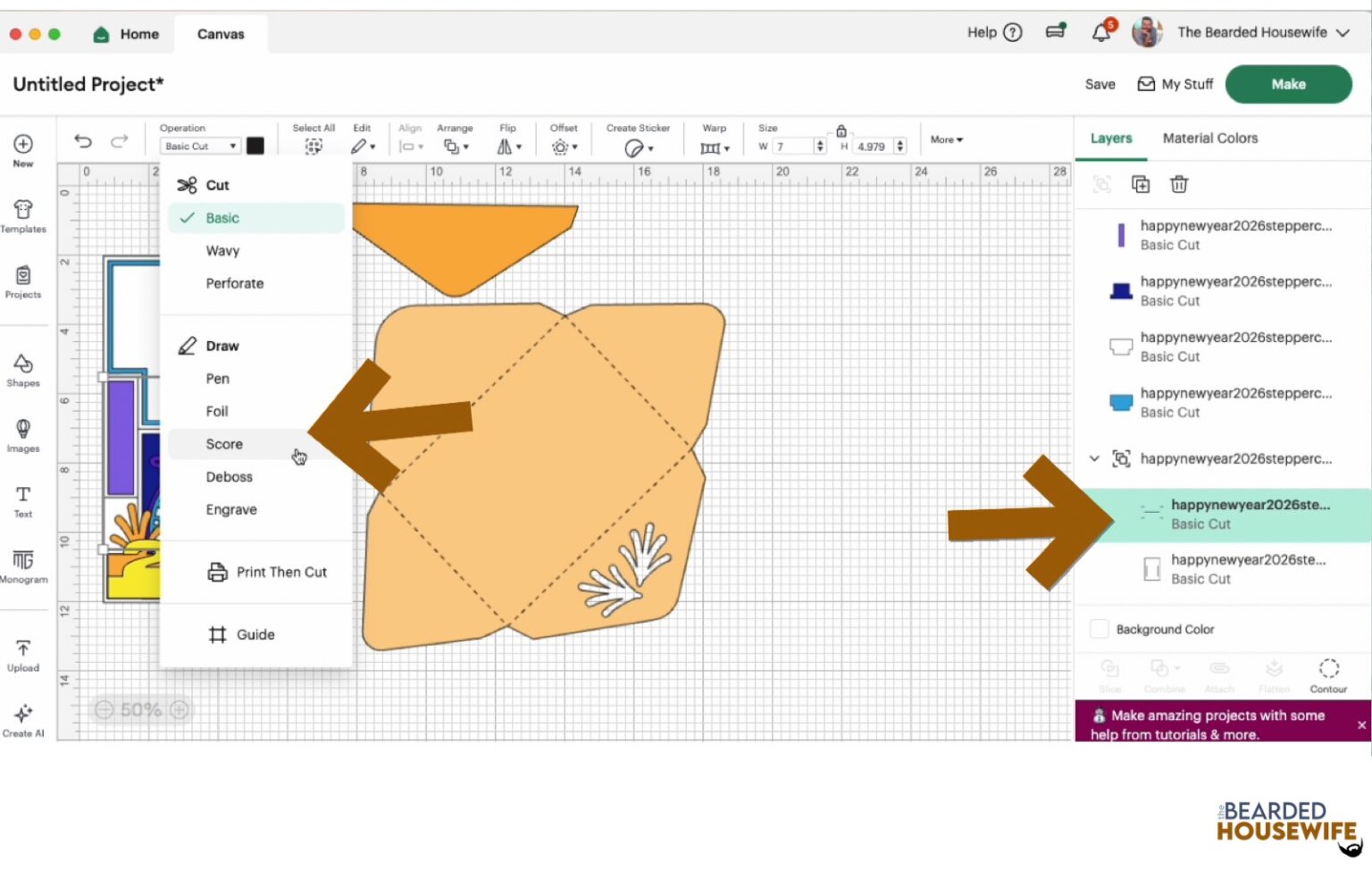 How to Make Fun Happy New Year Stepper Cards - The Bearded Housewife